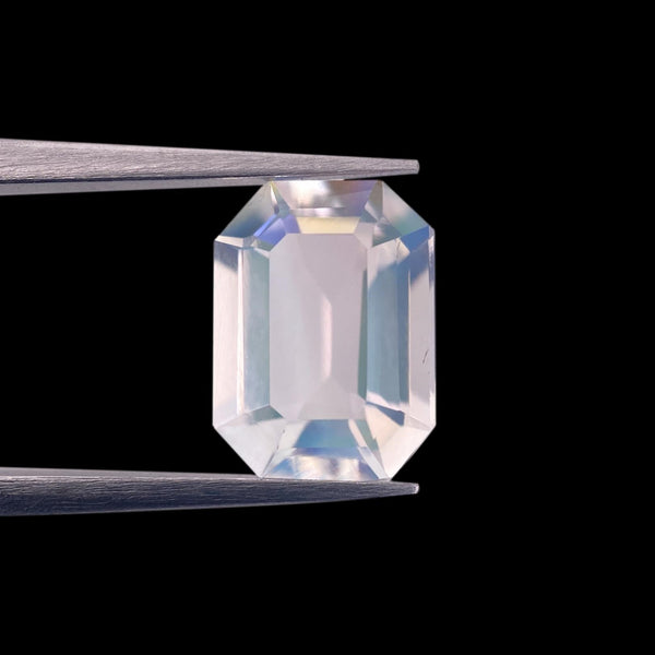 1.91ct | Emerald Shape Step Cut Moonstone - Modern Rustic Diamond